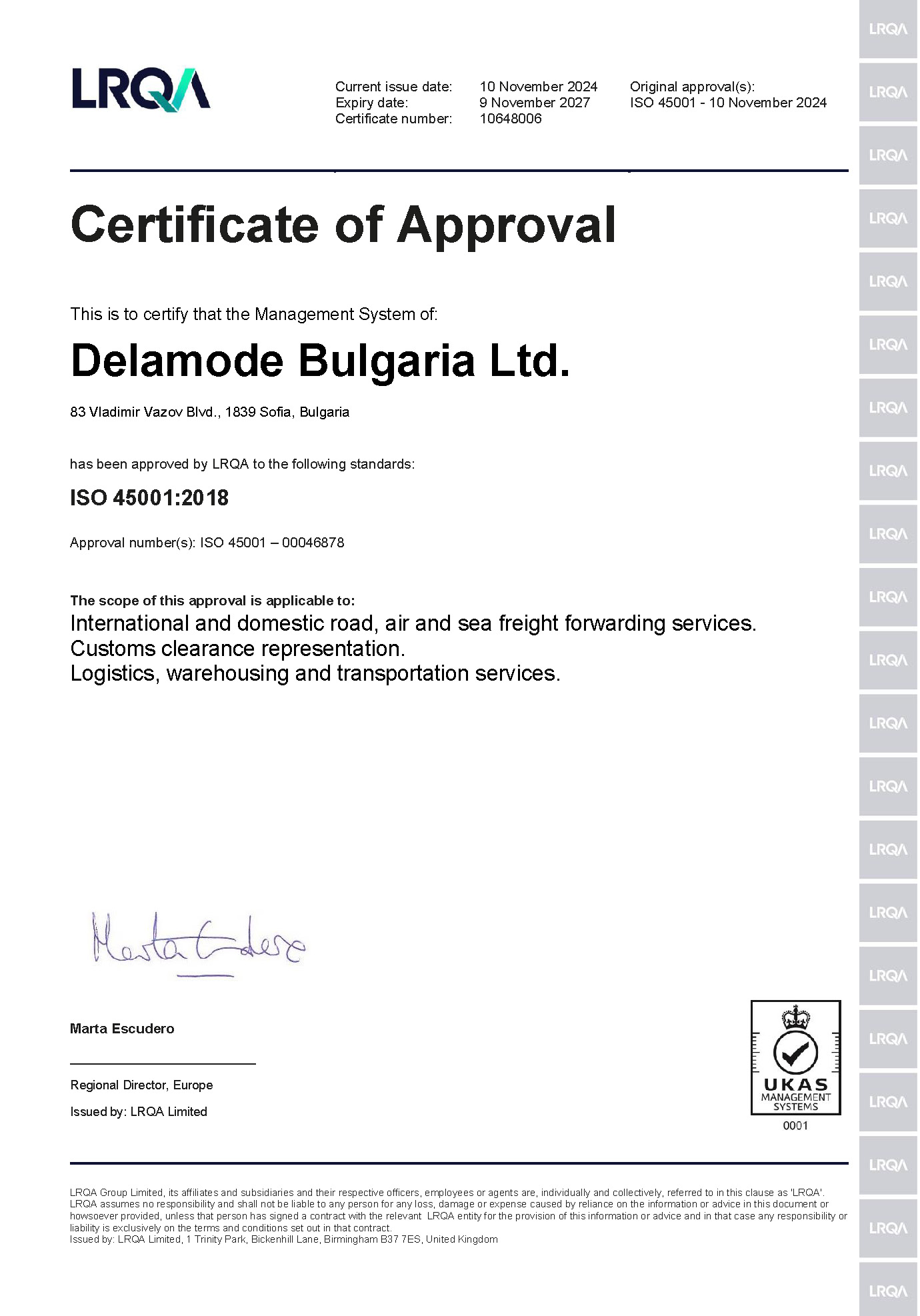 ISO 45001:2018 Occupational health and safety management system ...